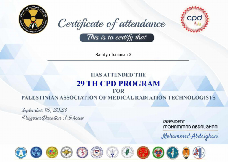 Cert of Ramilyn Tumanan S. | PDF