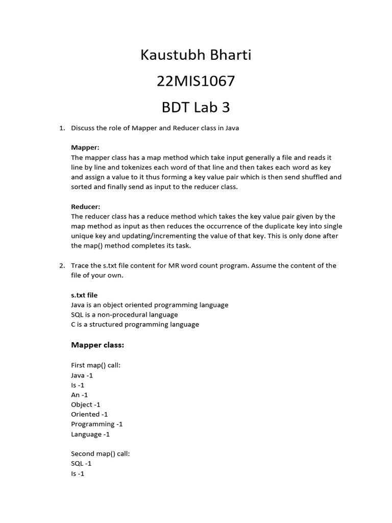 BDT Lab 3 22mis1067 | PDF