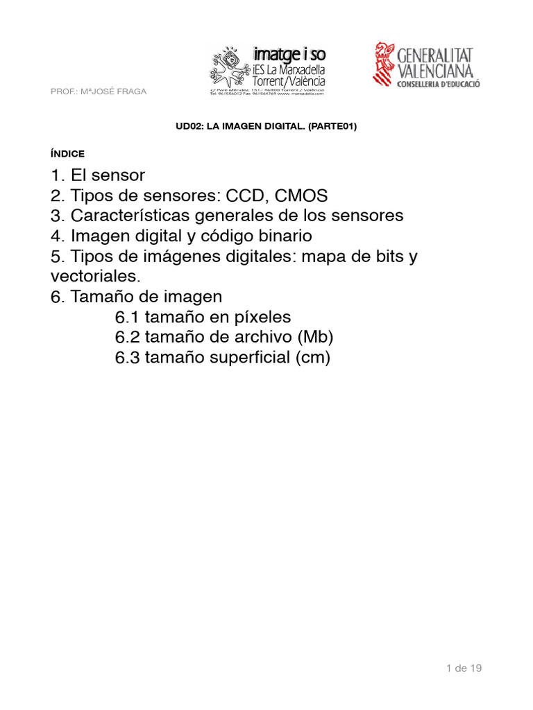 Guía de Sensores e Imagen Digital | PDF | Dispositivo de carga acoplada | Píxel