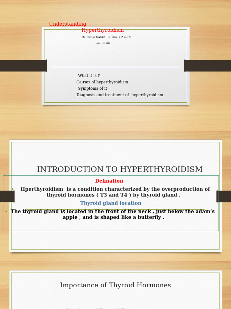 Hyperthyroidism Ppt. by Naveen Singh Jat | PDF | Hyperthyroidism | Thyroid