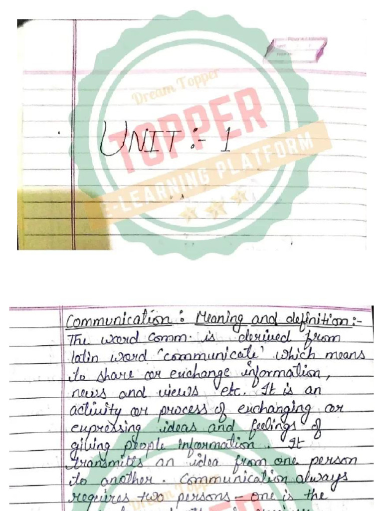 Business Communication BCA Notes Unit 1 1 e1667622347888 | PDF