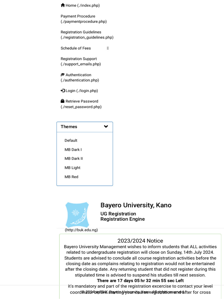 BUK 2023/2024 UG Registration Guide | PDF | Engineering | Science