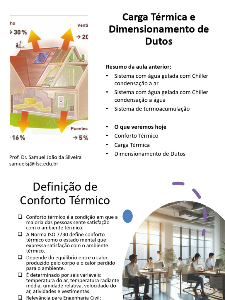 Carga Térmica e Dimensionamento de Dutos | PDF | Calor | Temperatura