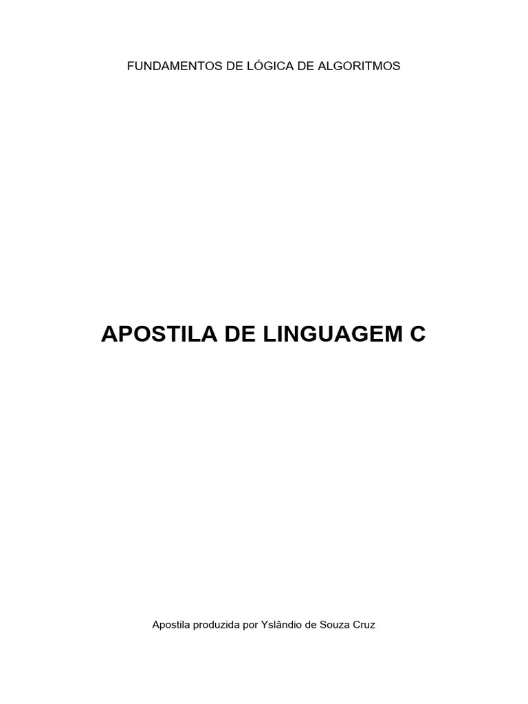 Apostila de Linguagem C | PDF | C (linguagem de programação ...