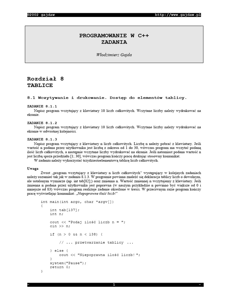 8 Tablice | PDF