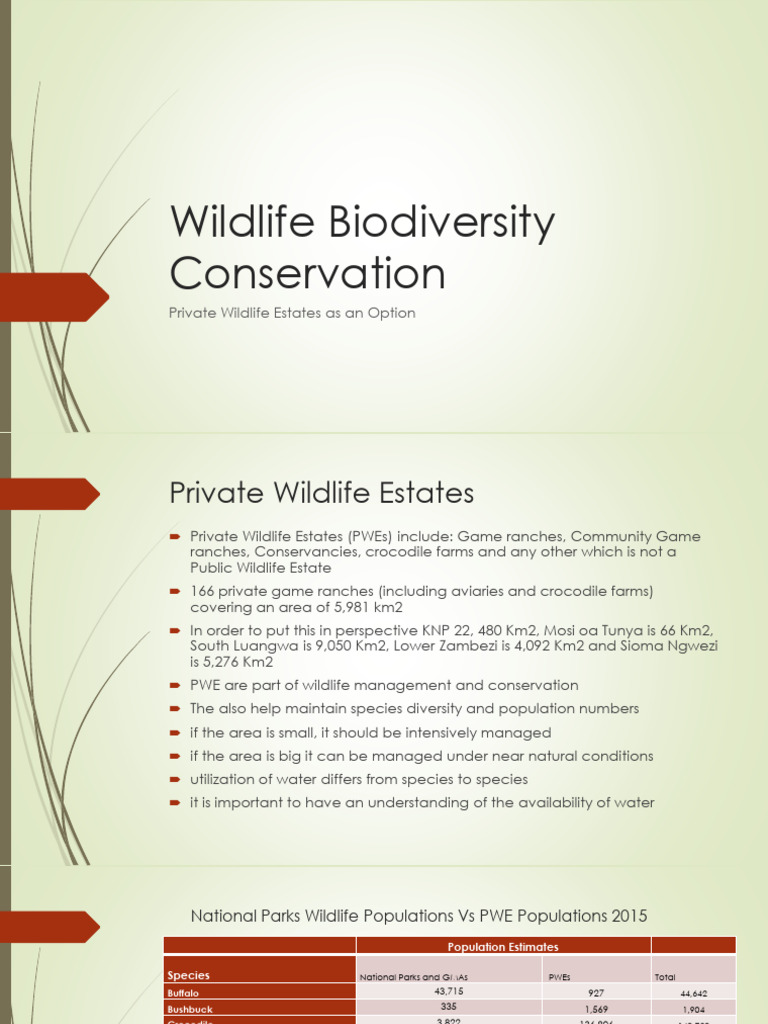Wildlife Biodiversity Conservation II | PDF | Stream | Earth Sciences
