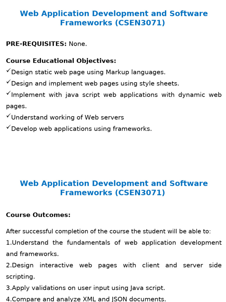 KKB_Web Application Development and Software Frameworks-Chapter-I | PDF | Networking | Internet ...