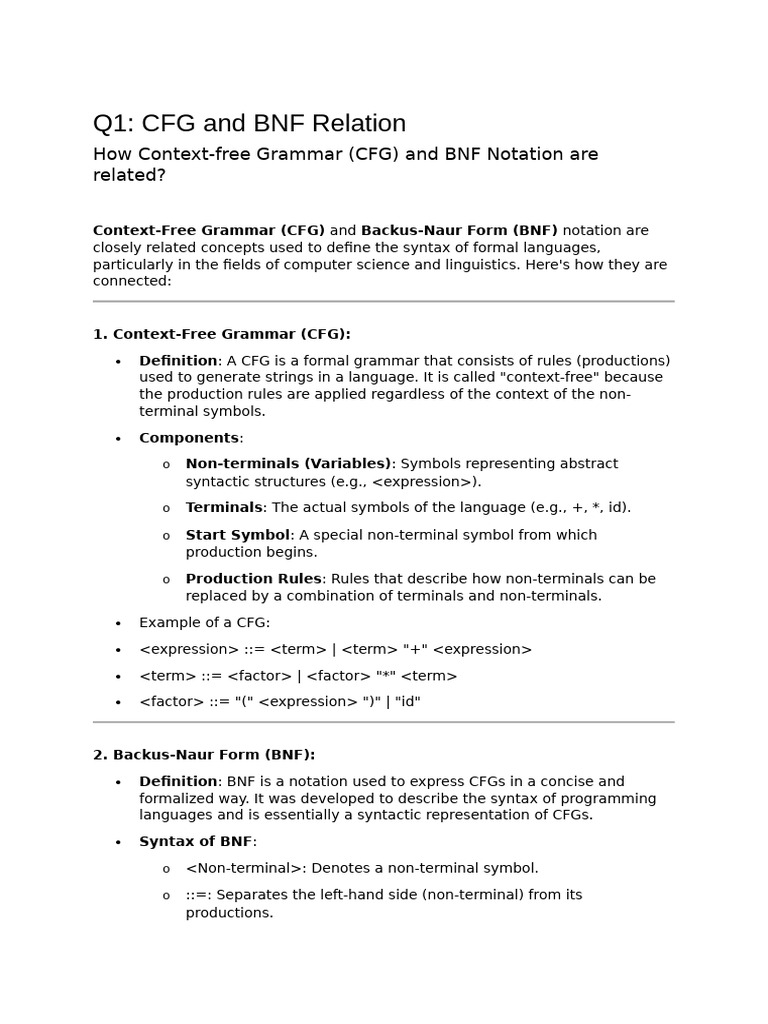 Chatgpt CFG BNF Ebnf Token-Re | PDF | Regular Expression | Linguistics