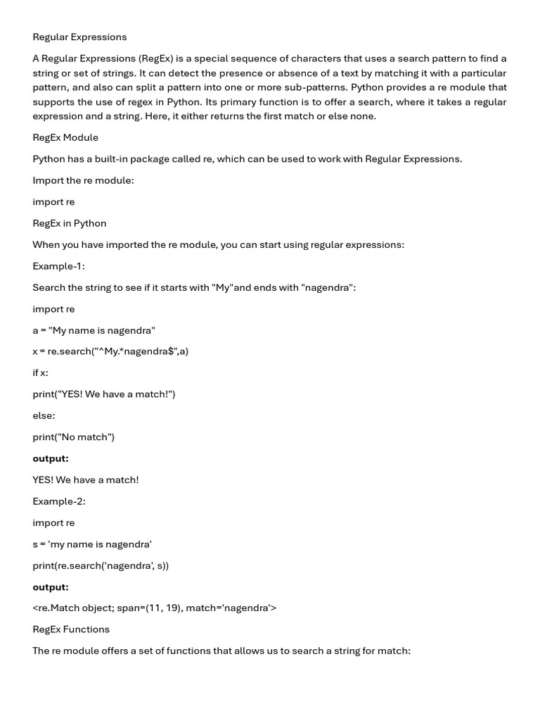 regular exp | PDF | Regular Expression | Software Engineering regular exp | PDF | Regular Expression | Software Engineering