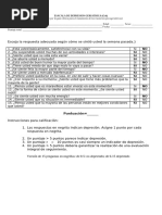 Escala de Depresión Geriátrica Yesavage | PDF