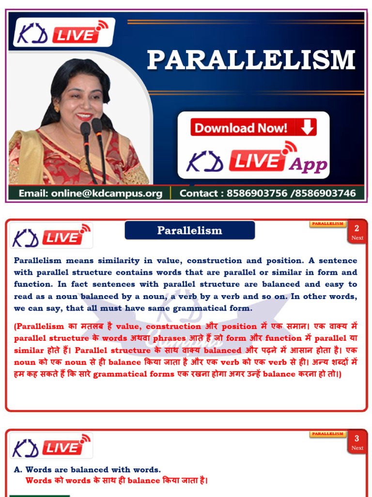 Mastering Parallelism in Writing | PDF | Verb | Phrase