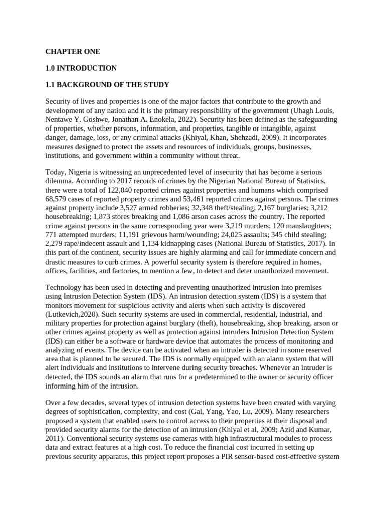 Intrusion Detection System Using Infrared Based Sensor (Correct Version ...
