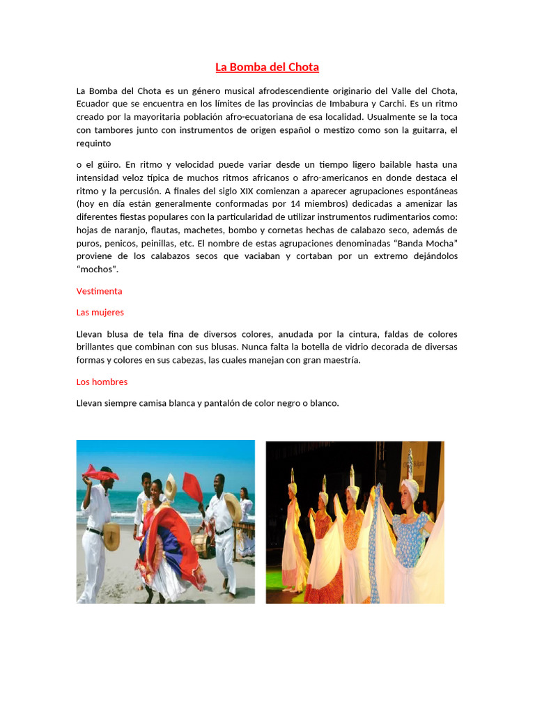 La Bomba Del Chota | PDF