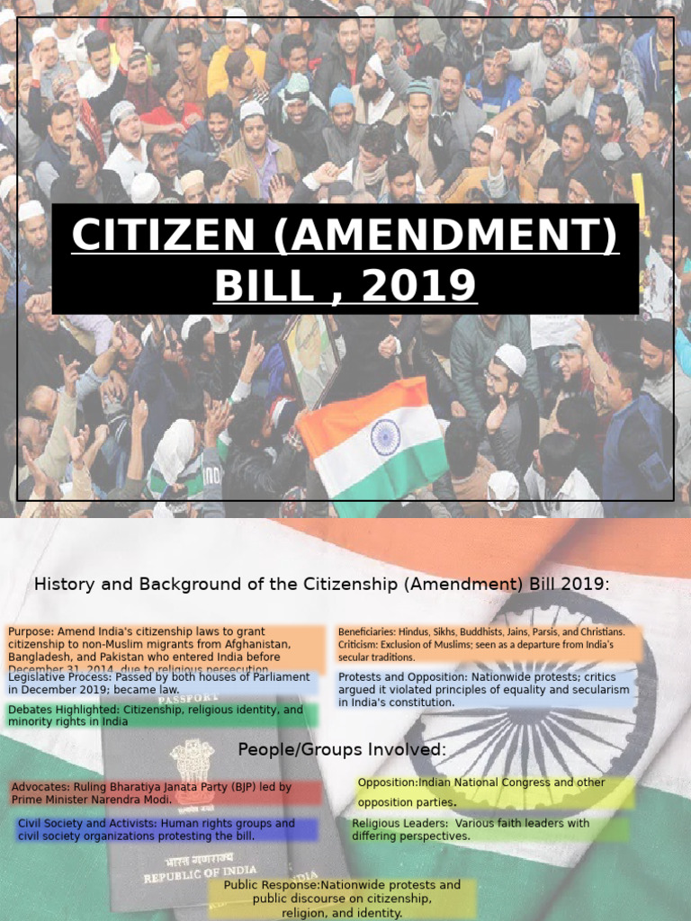 Overview of India's Citizenship Amendment Bill | PDF | Justice | Crime ...