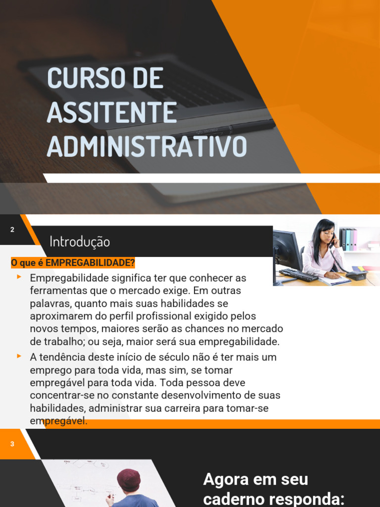 1º Aula Assistente Administrativo | PDF | Empreendedorismo | Competência (Recursos Humanos)