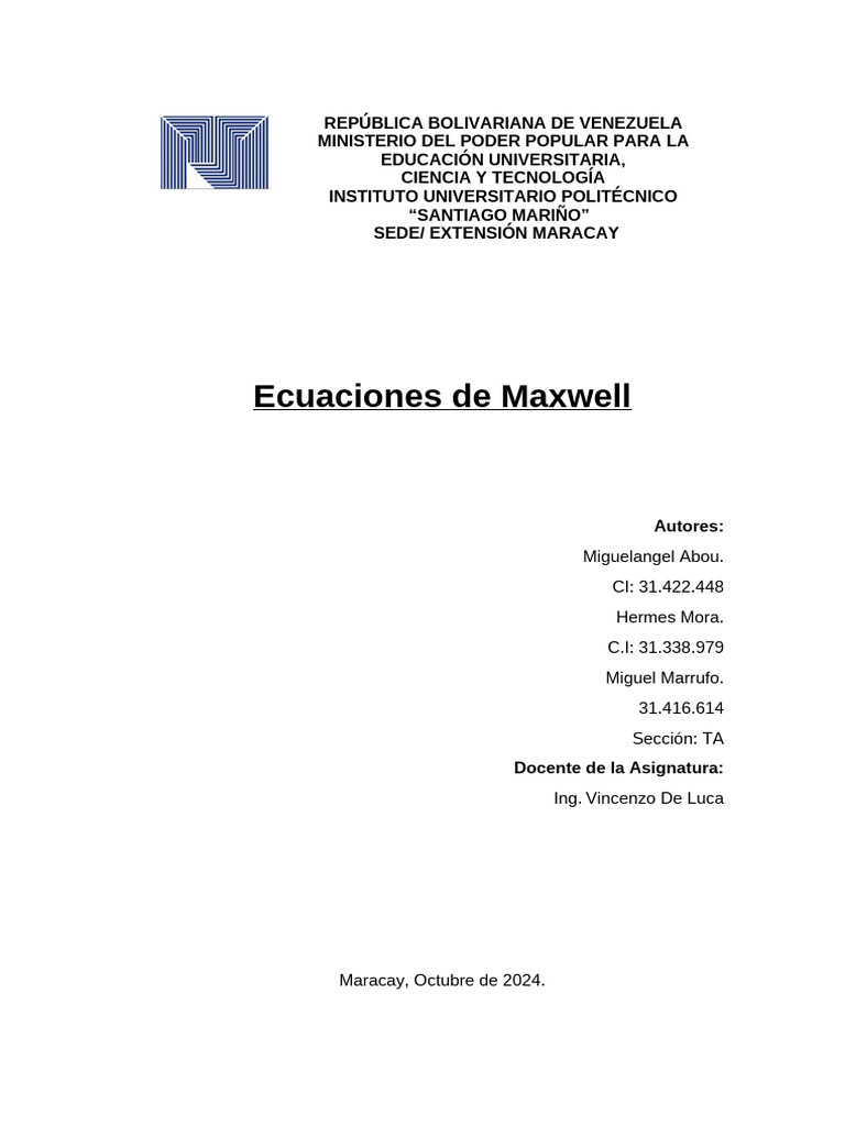 Portada PSM | PDF | Electromagnetismo | Ecuaciones de Maxwell