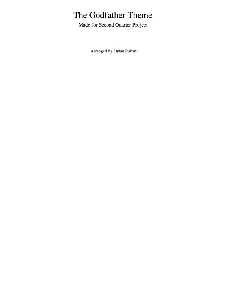 The Godfather Theme | PDF