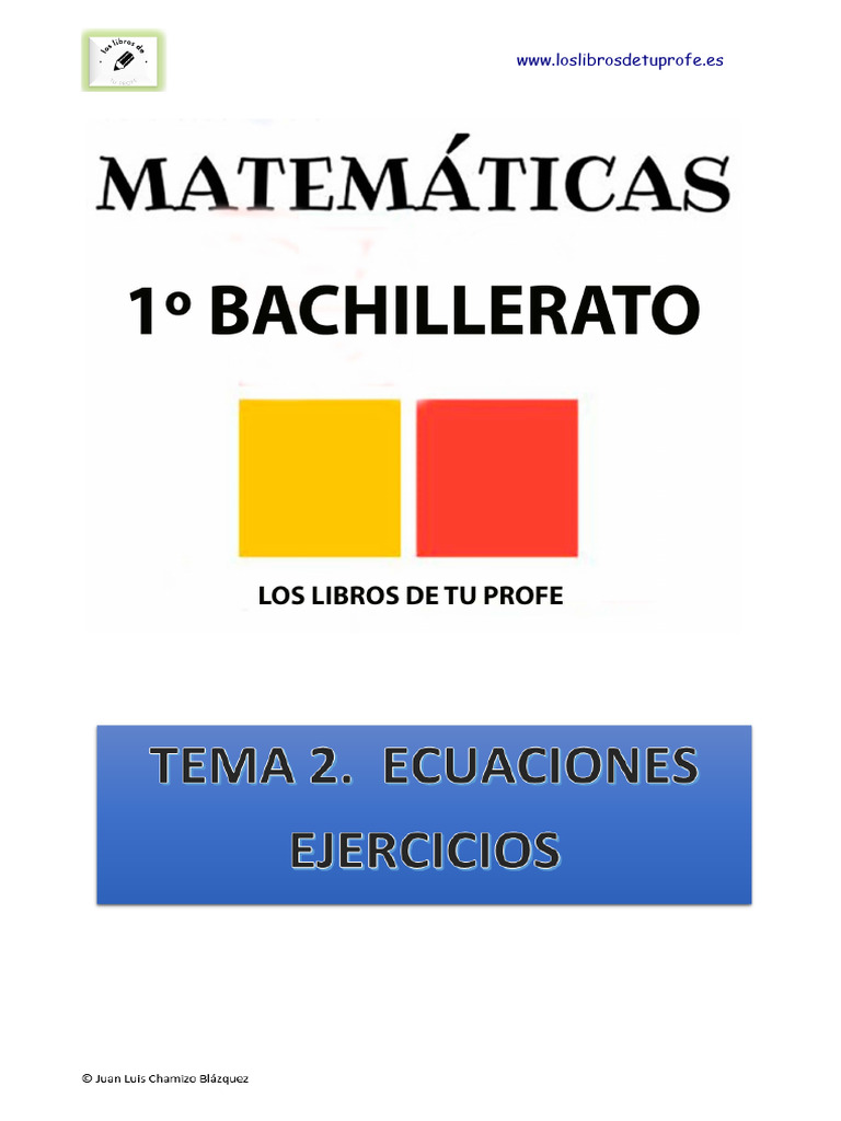 Tema 2 Ejercicios Ecuaciones | PDF
