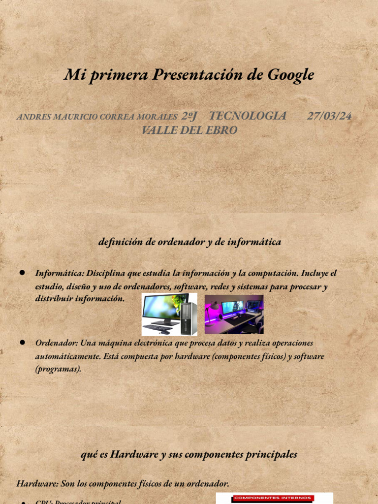 UD.5 OFIMÁTICA II - 5.5-"Mi Primera Presentación de Google" | PDF ...
