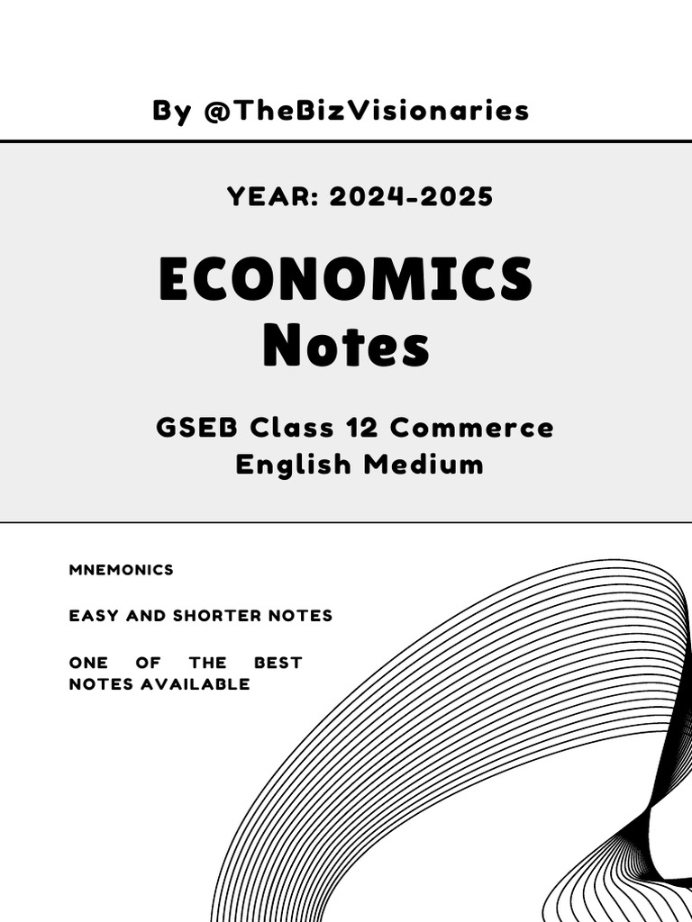 GSEB Class 12 Economics Notes 2024-25 | PDF | Cost Of Living | Inflation