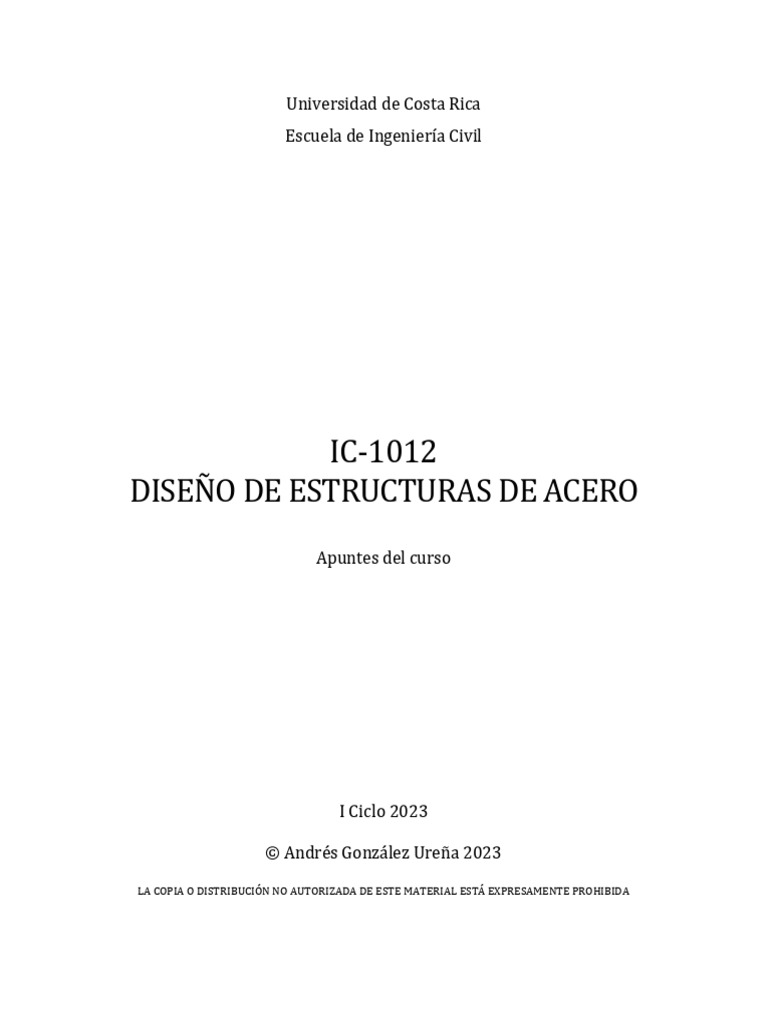 IC-1012 Diseño de Estructuras de Acero | PDF | Acero | Fractura