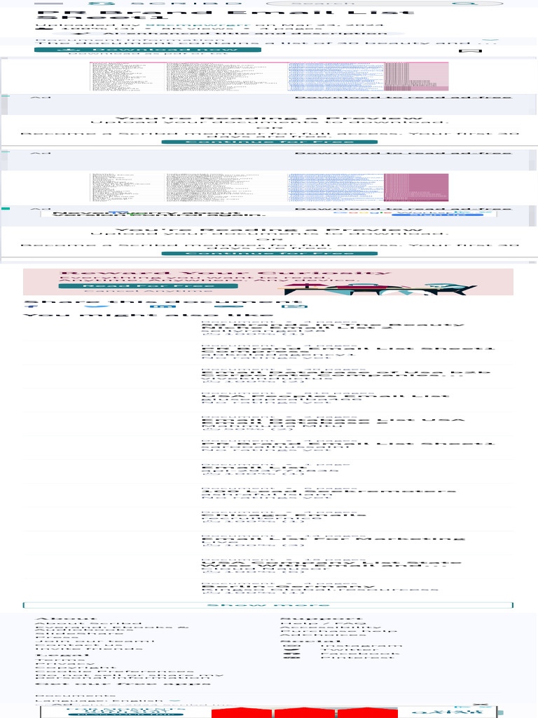 PR Brand Email List Sheet1 PDF Cosmetics Fashion | PDF | Cosmetics ...