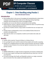 Chapter 2 Data Handling Using Pandas - I | PDF | Computer Science | Computer Data