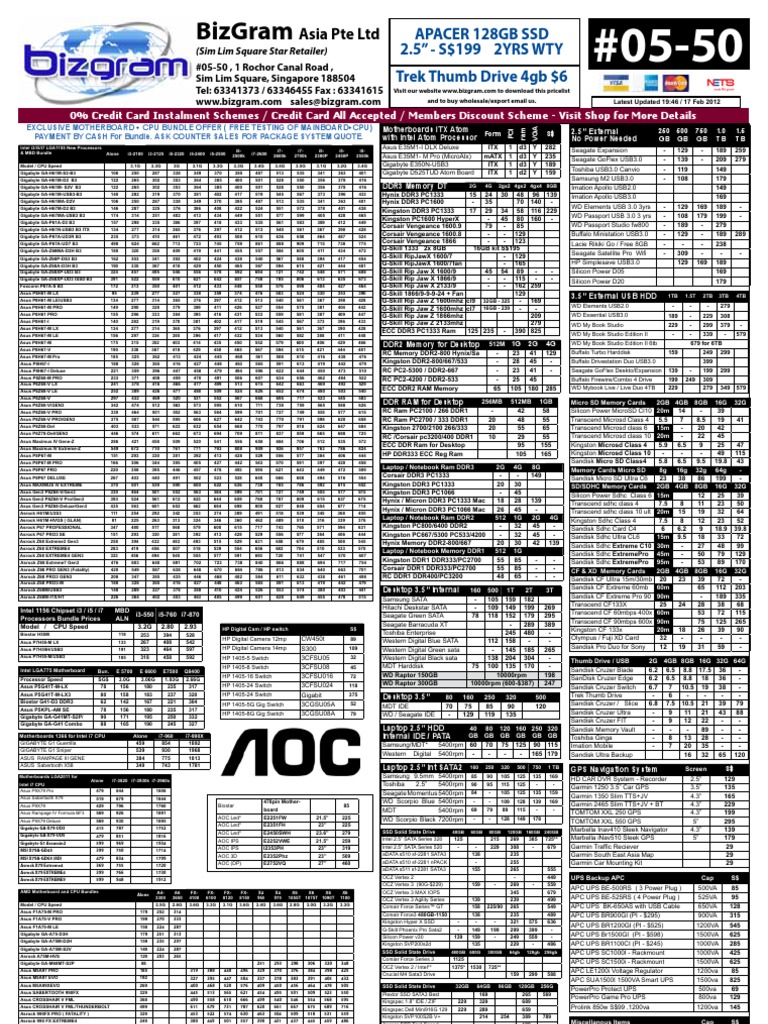 Simlim Square Singapore Sim Lim Bizgram Pricelist Feb 18th 2012