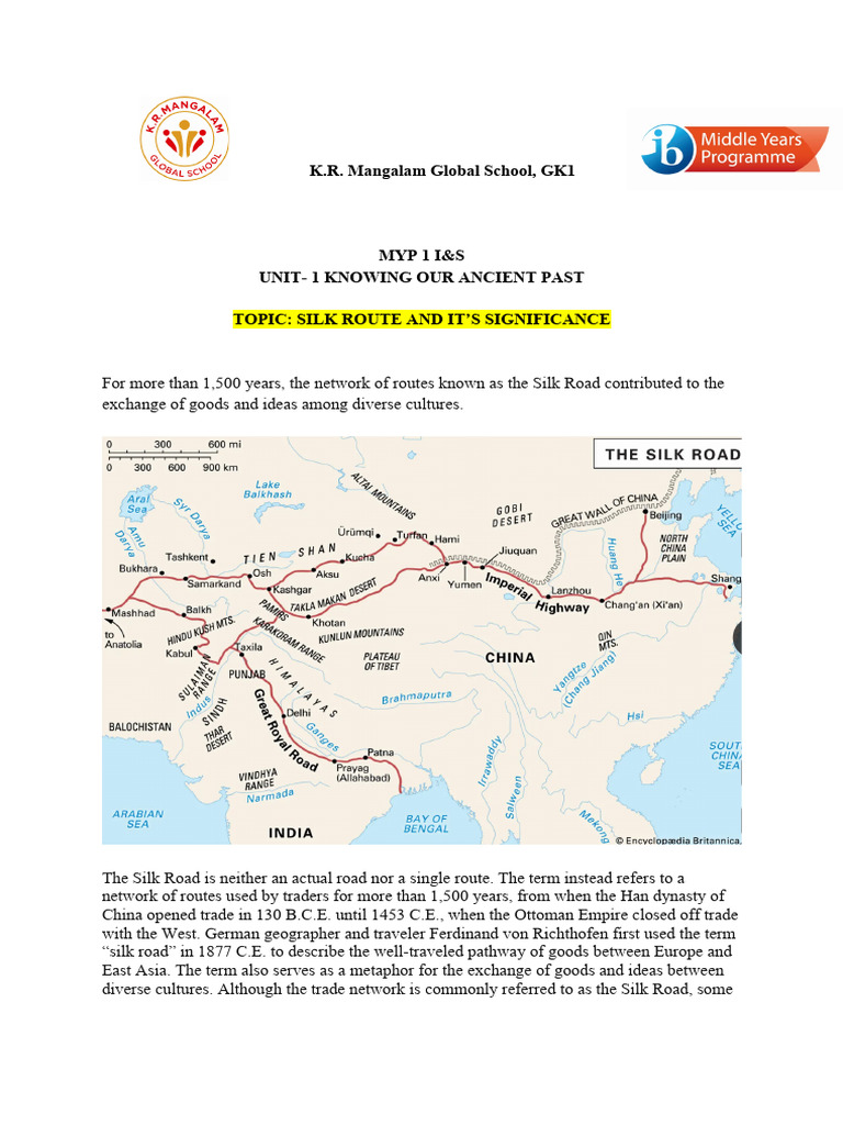 silk road myp 1 | PDF | Silk Road | Marco Polo
