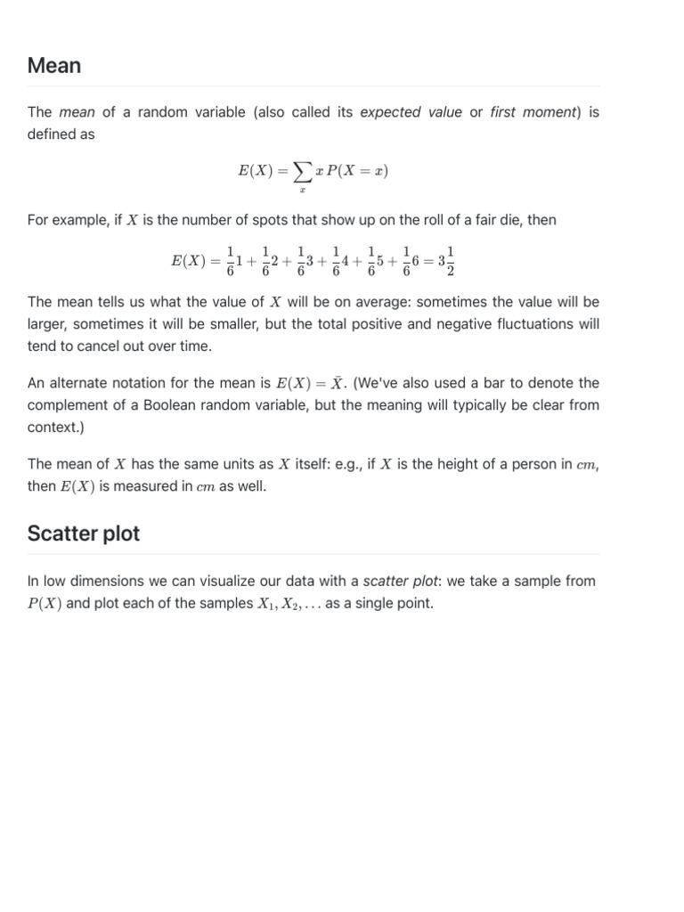 Mean Variance Pdf Variance Covariance