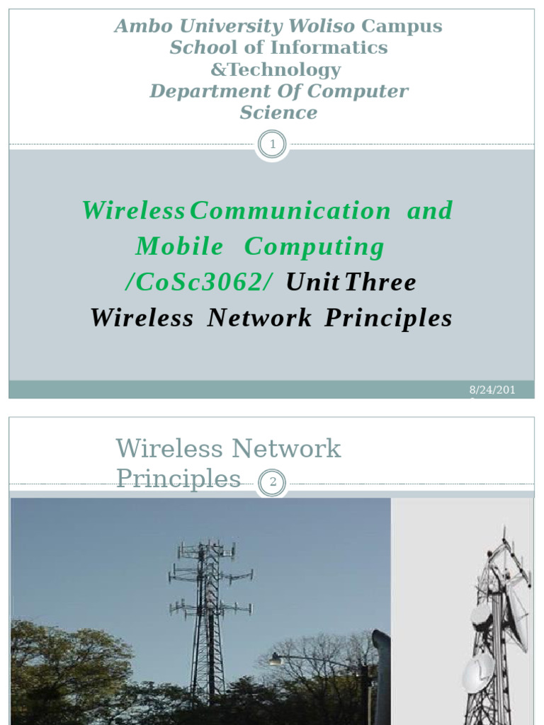 Chapter 3-Wireless Network Principles-1 | PDF | Modulation | Channel Access Method