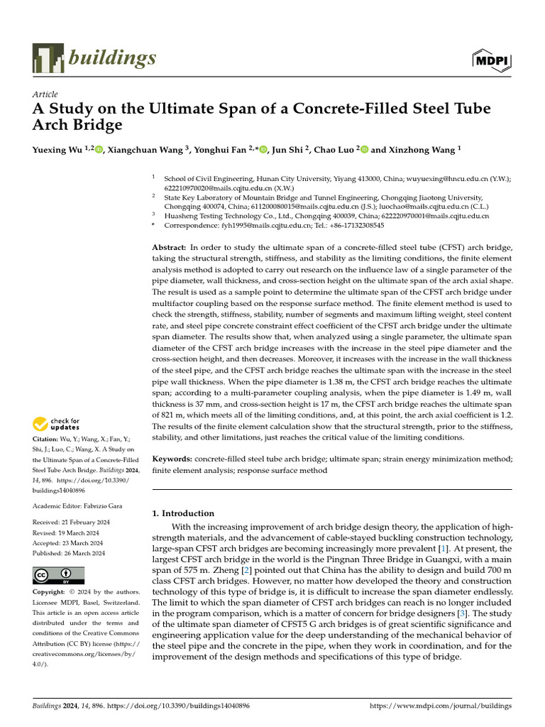 Buildings 14 00896 v2 | PDF | Bending | Deformation (Engineering)