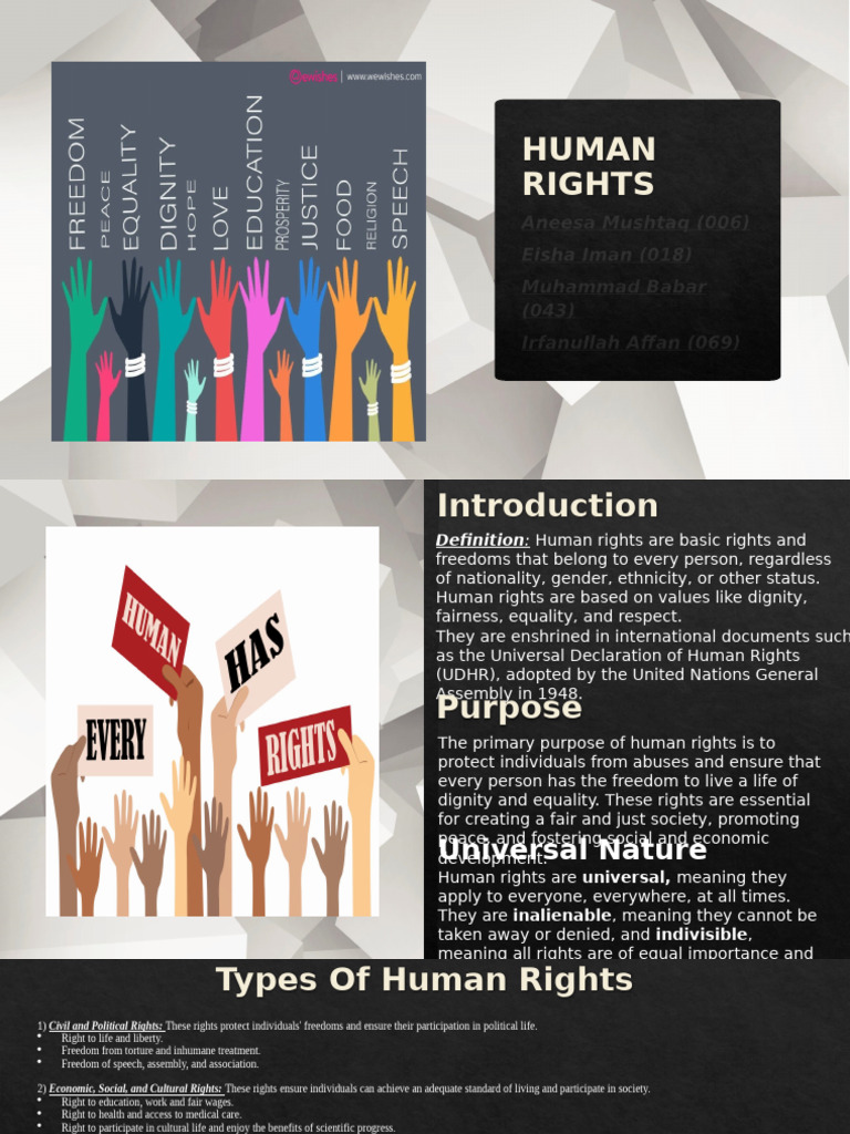 HUMAN RIGHTS Presentation Final | PDF | Human Rights | Psychology
