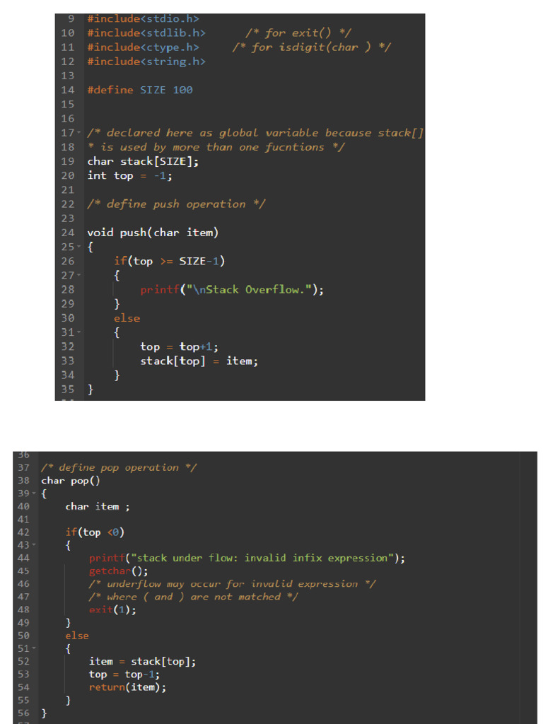 infix to postfix lab 6 | PDF