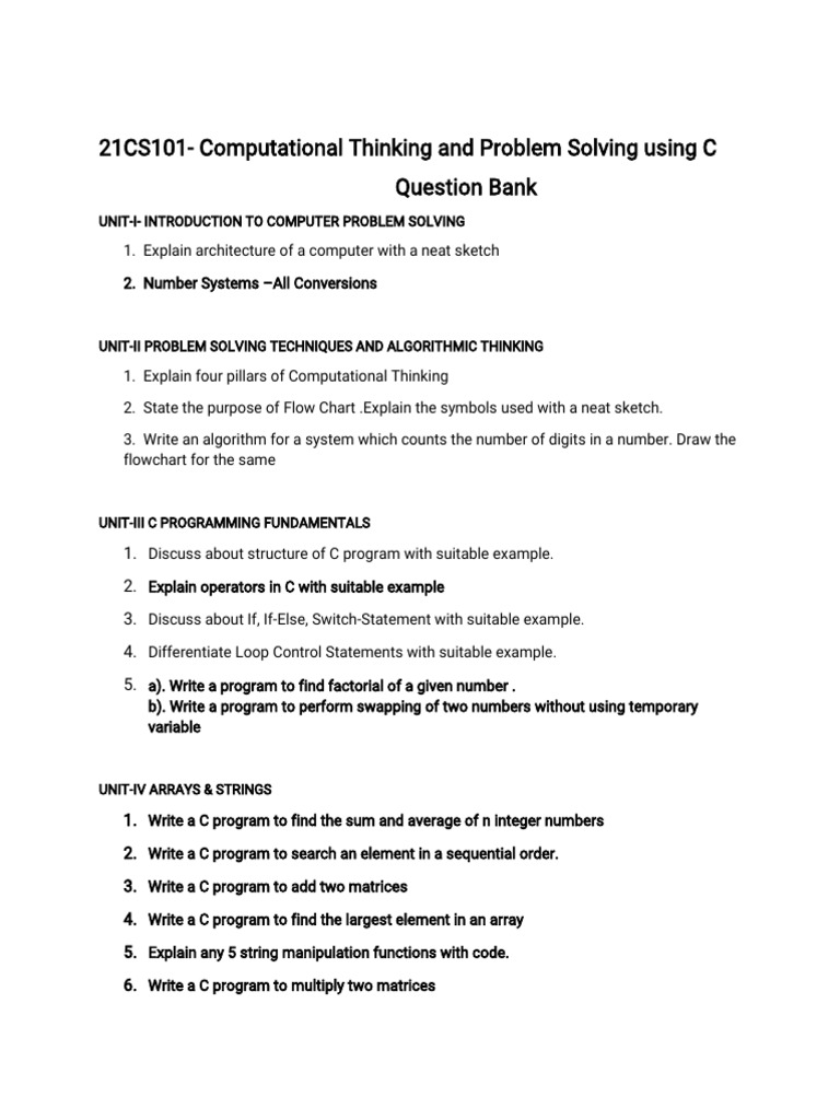 Important Questions CTPS Semester | PDF