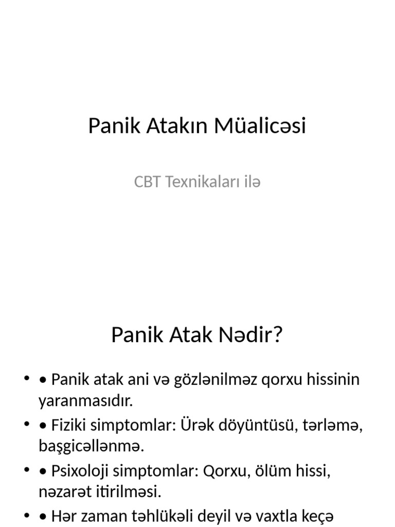 Panik Atak Mualicesi | PDF