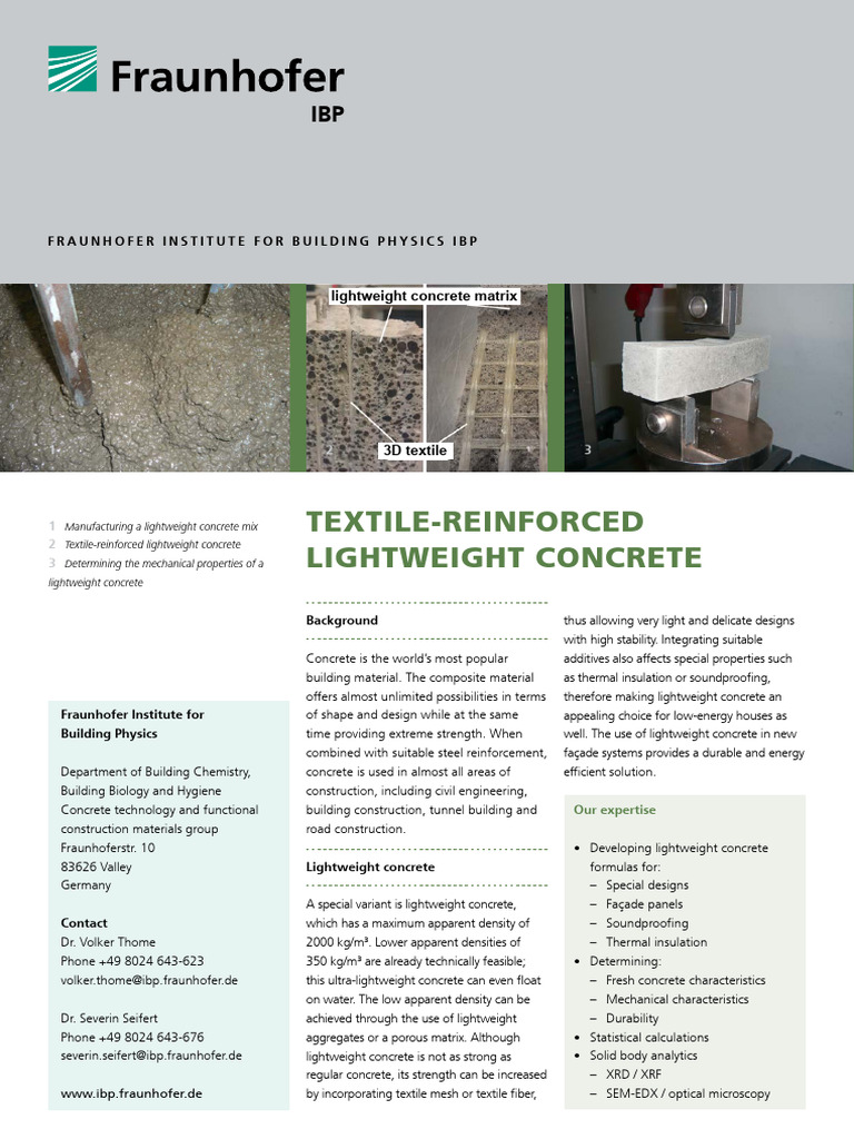 IBP 186 PB Lightweight Concrete en | PDF | Concrete | Textiles