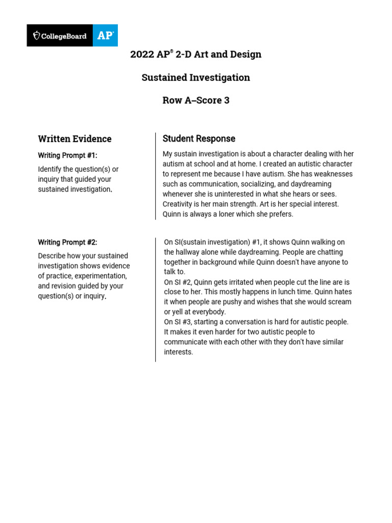 Ap Art Portfolio Exampole | PDF | Human Communication