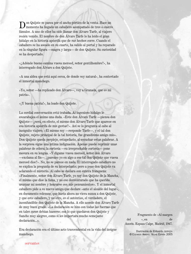 Encuentro entre Don Quijote y Don Álvaro | PDF | Don Quijote