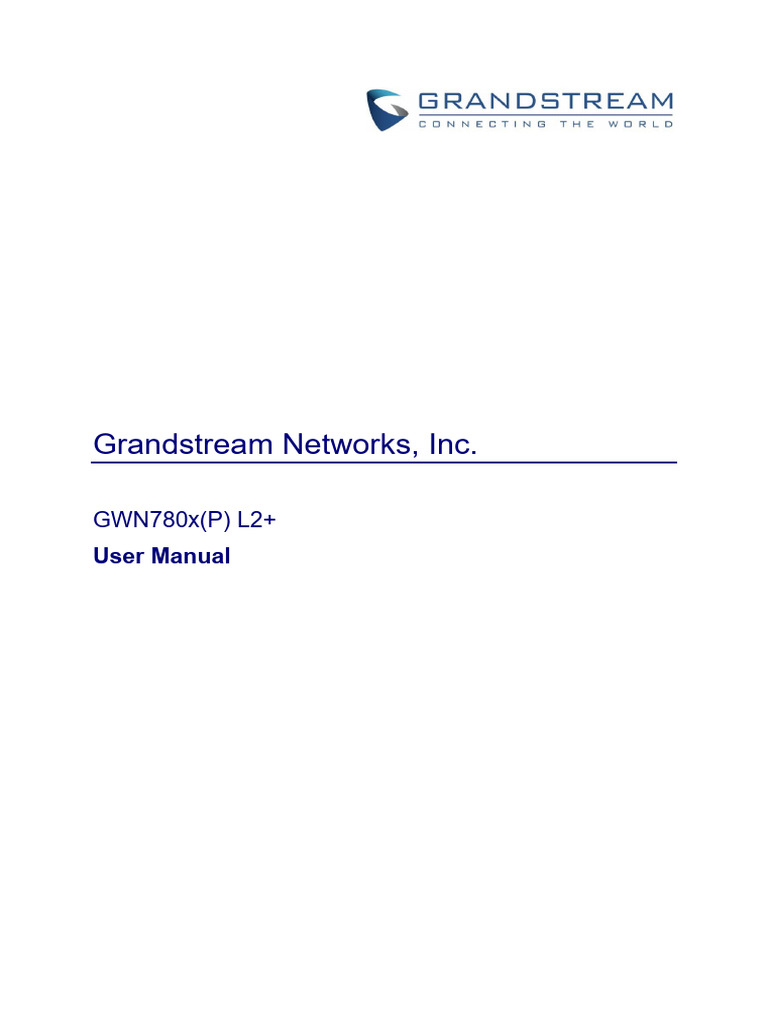 GWN780xP User Manual | PDF | Computer Network | Command Line Interface