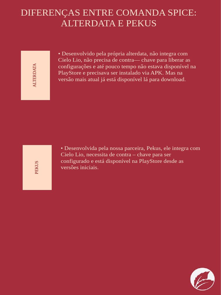 Diferença Comanda Spice Alterdata e Pekus | PDF
