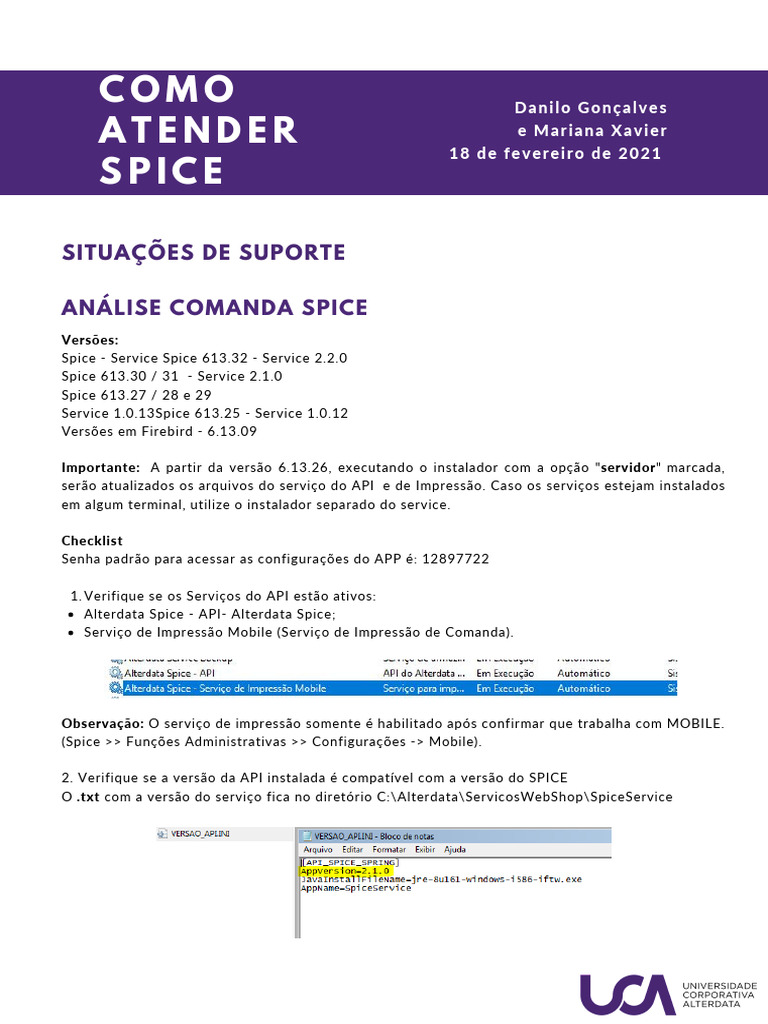 Verificação e Solução de API Spice | PDF | Servidor (informática ...
