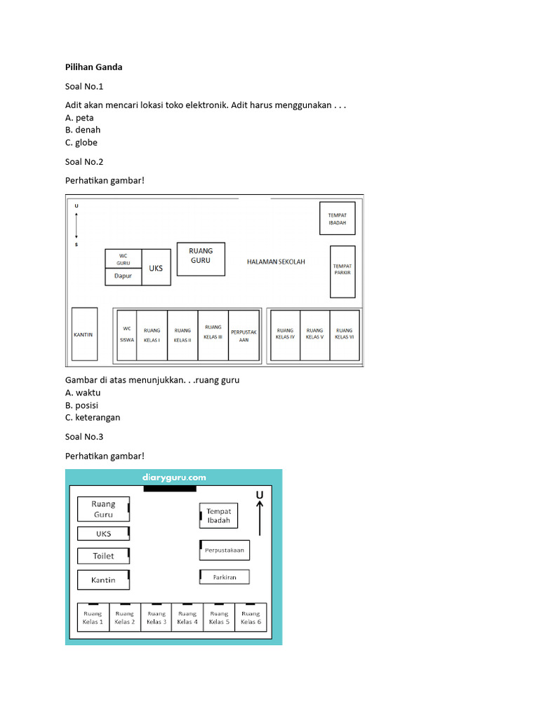 Soal Denah untuk Kelas 4 SD | PDF