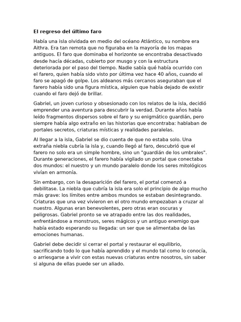 El faro de Aithra y su portal mágico | PDF