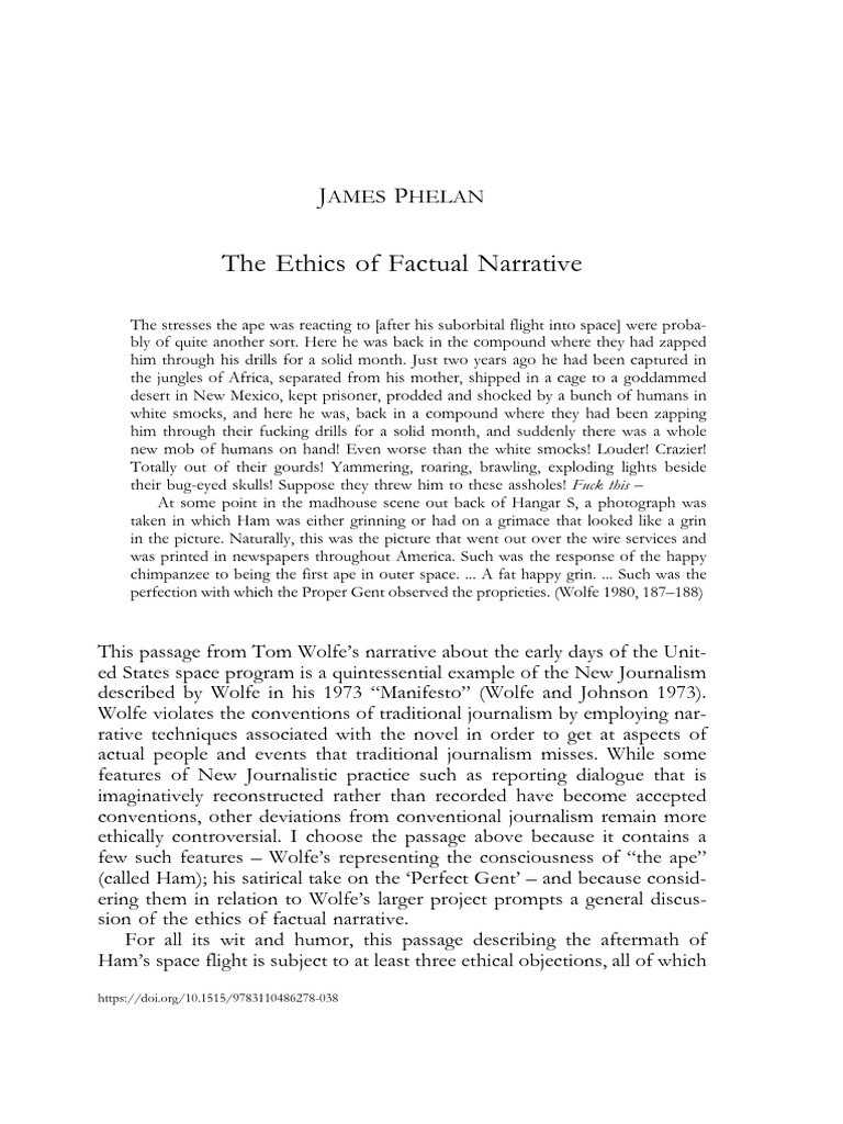 Phelan ethics | PDF | Narration | Narrative