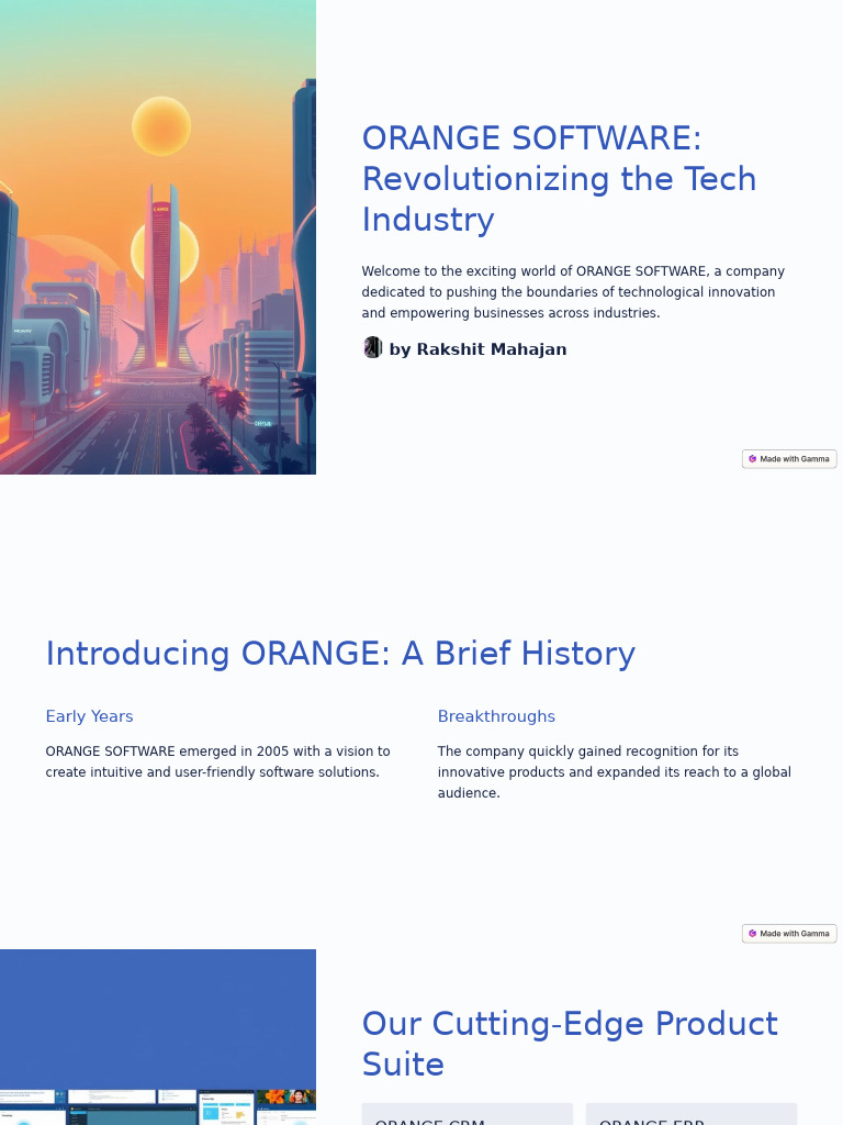 ORANGE SOFTWARE Revolutionizing The Tech Industry | PDF | Usability ...