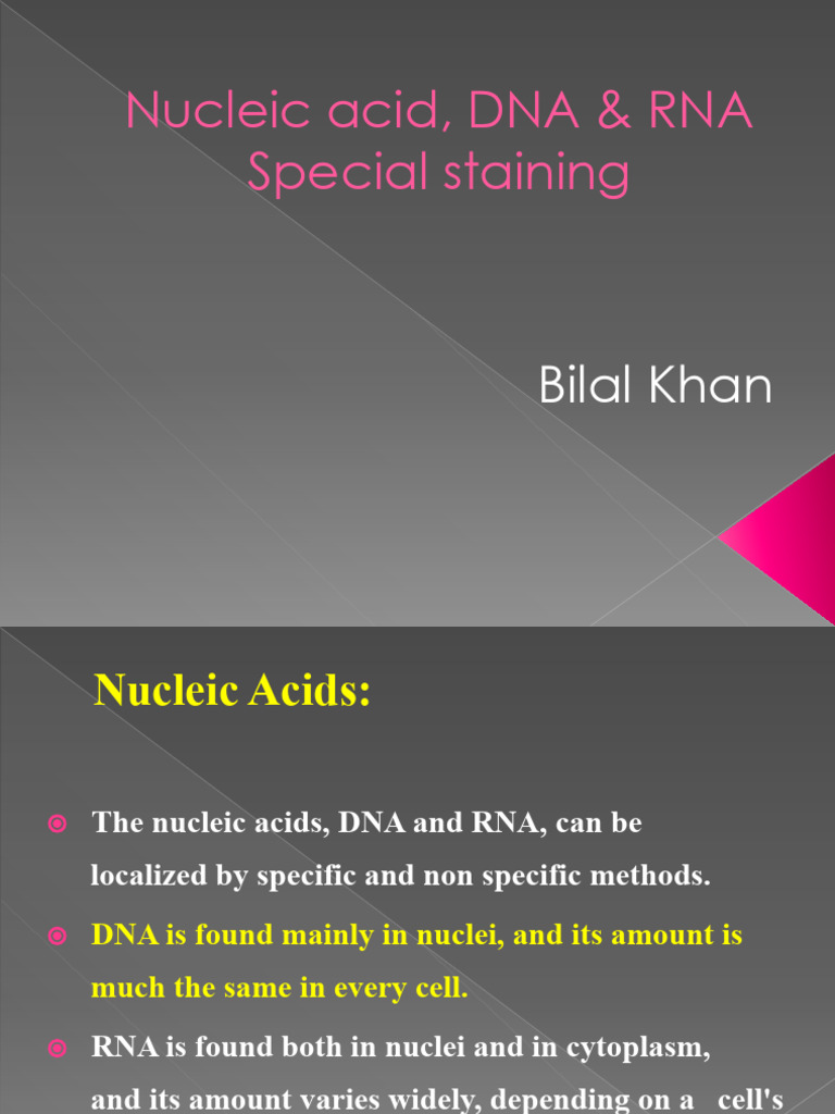 Nucleic Acid DNA - RNA Special Staining and Procedure | PDF | Staining ...