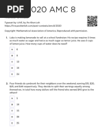 Amc8 2019 Exam | PDF