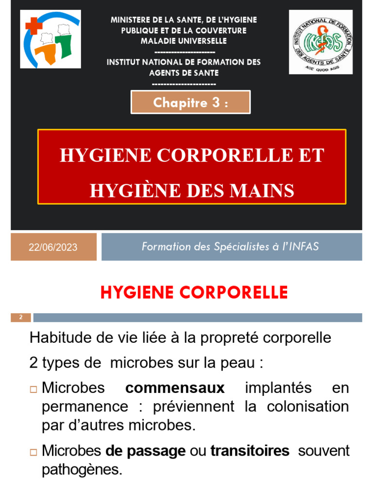 Techniques d'hygiène corporelle et des mains | PDF | Hygiène des mains ...