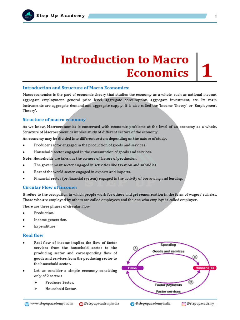Class 12 Macro Economics | PDF | Income | Economics